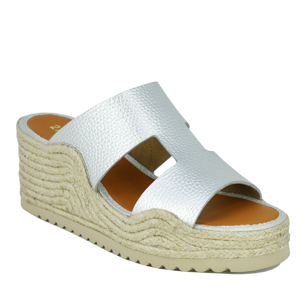 Christie Metallic Espadrille Wedge Slide – Footnotes