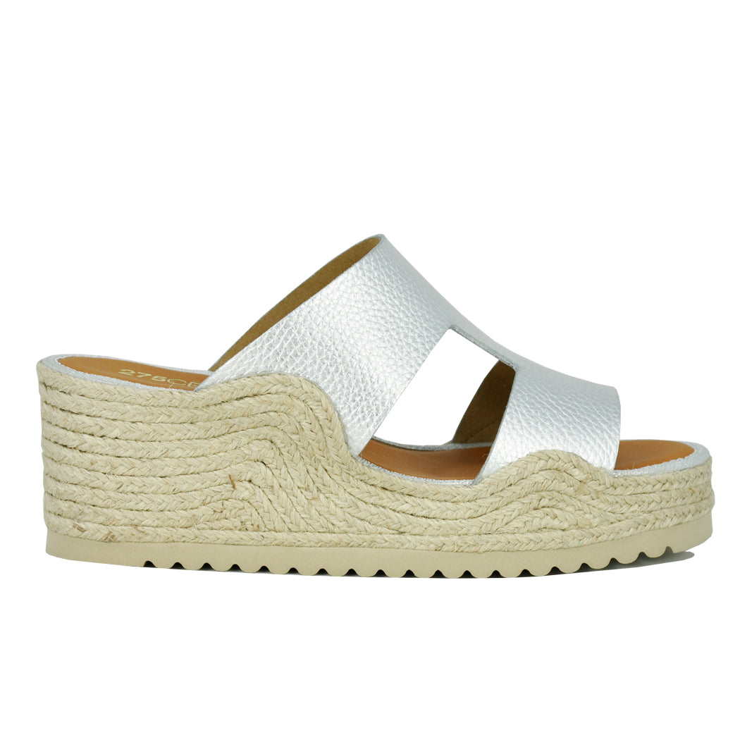Christie Metallic Espadrille Wedge Slide – Footnotes