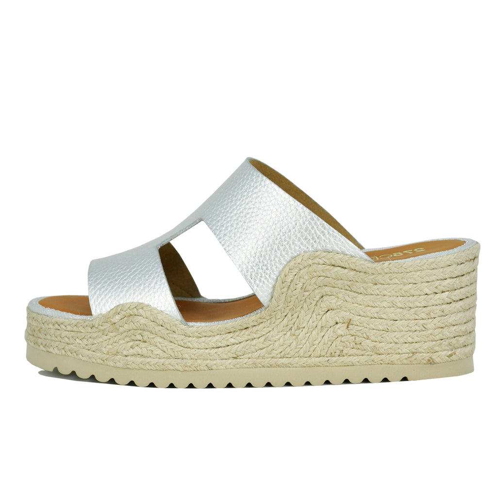 Christie Metallic Espadrille Wedge Slide – Footnotes