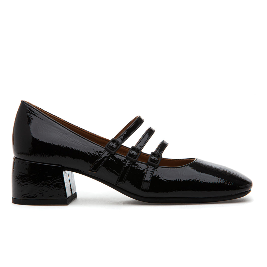 Ferrari Patent Three Strap Heel – Footnotes