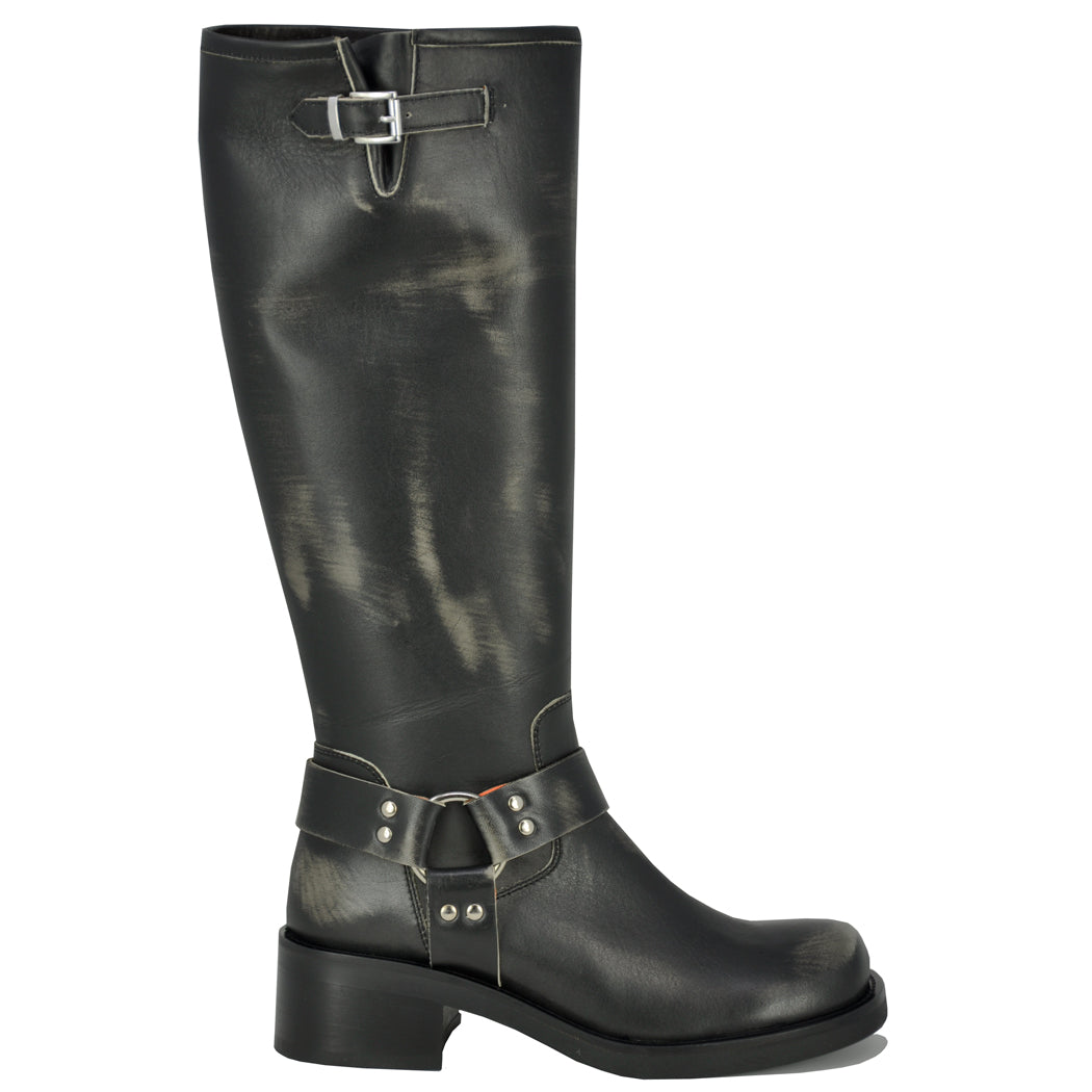Lacy Leather Tall Engineer Boot – Footnotes