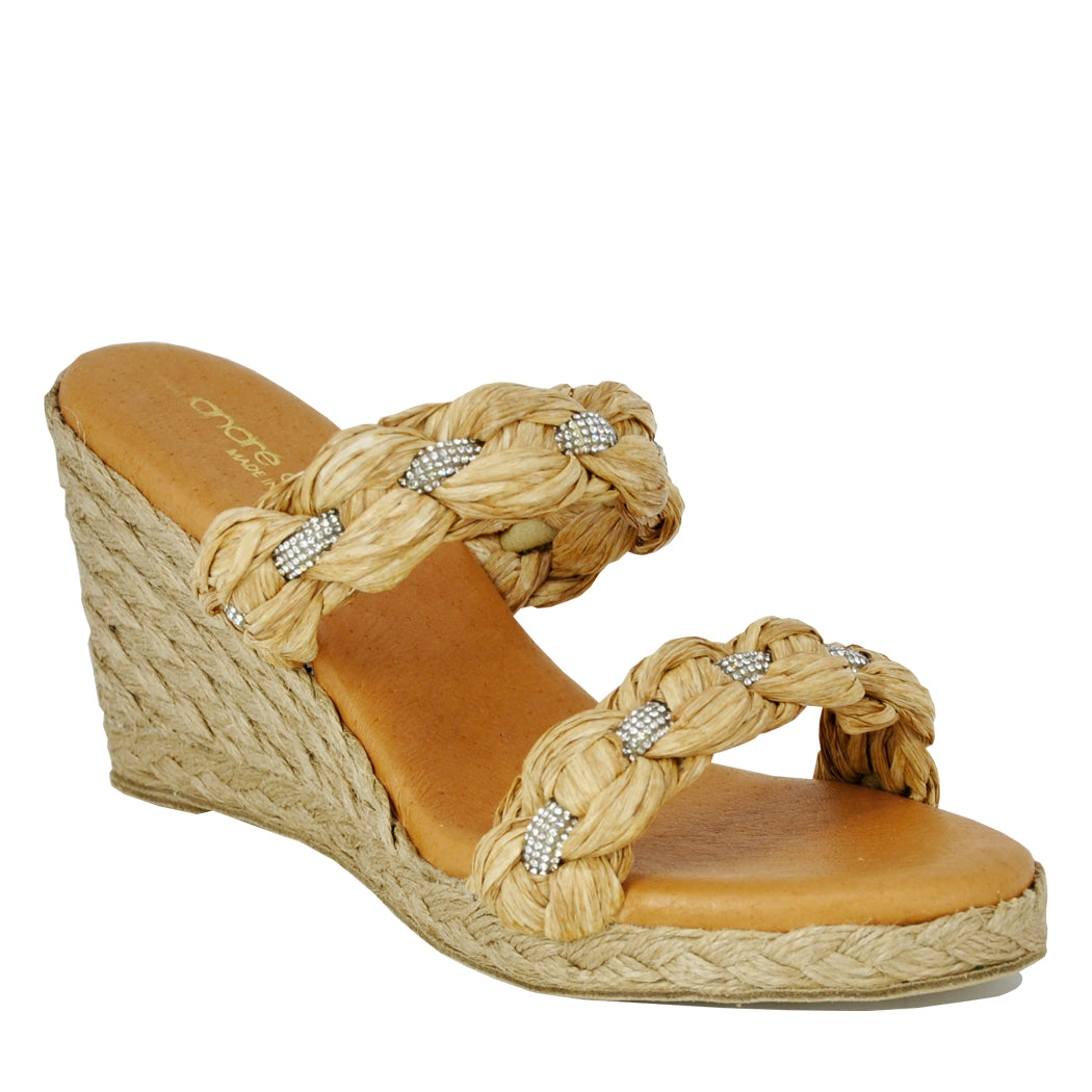 Nolita Raffia Crystal Wedge Slide – Footnotes