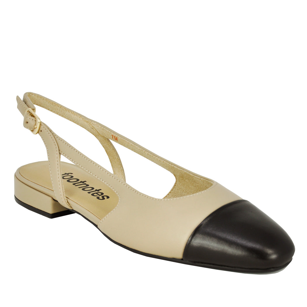 Tisha Leather Cap Toe Slingback – Footnotes
