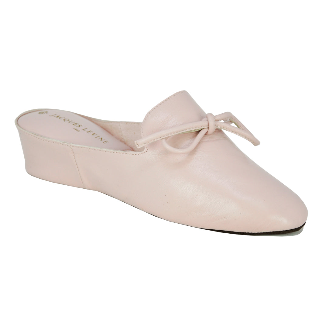 Julie Leather Bow Wedge Slipper – Footnotes