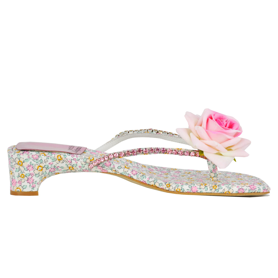 Primrose Multicolor Flower Heel Sandal – Footnotes