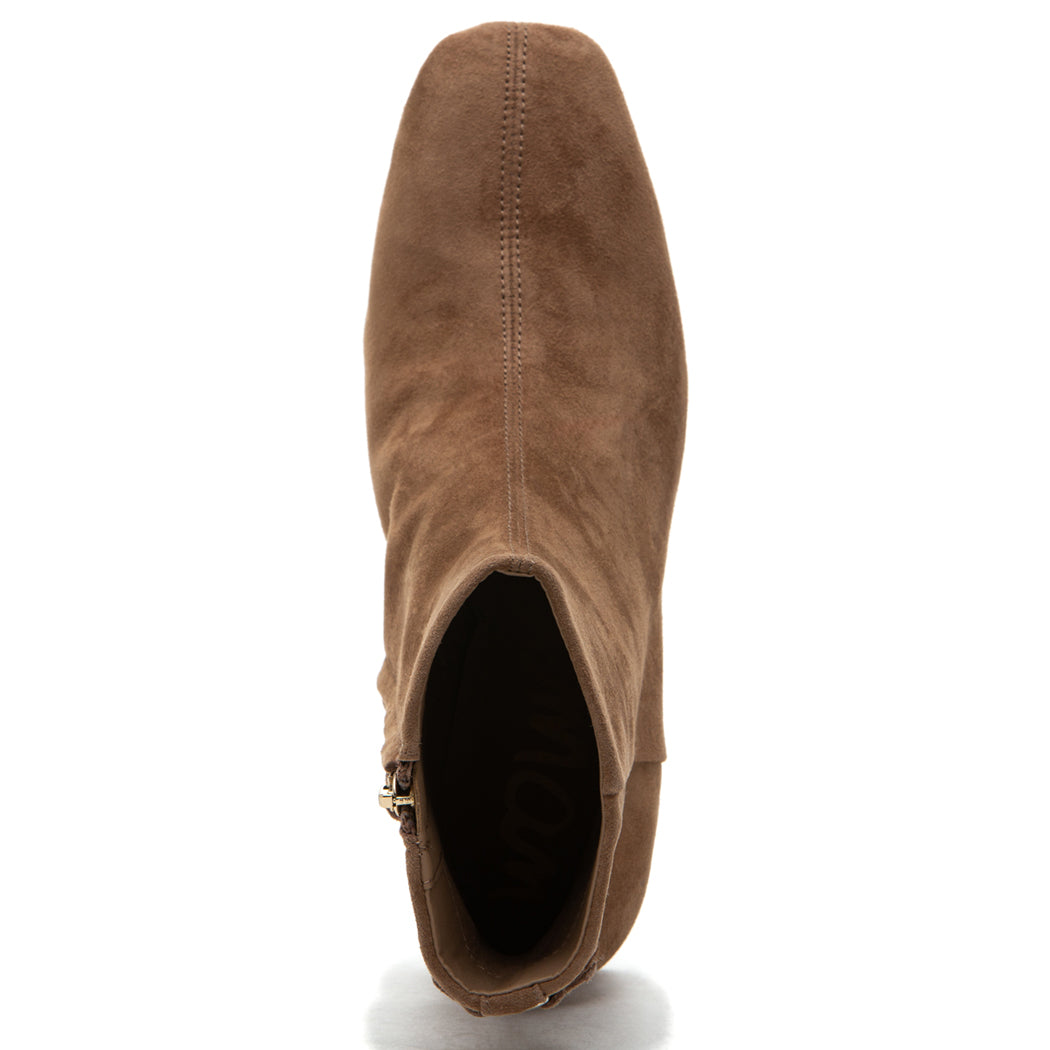 Paige Suede Stacked Heel Boot – Footnotes