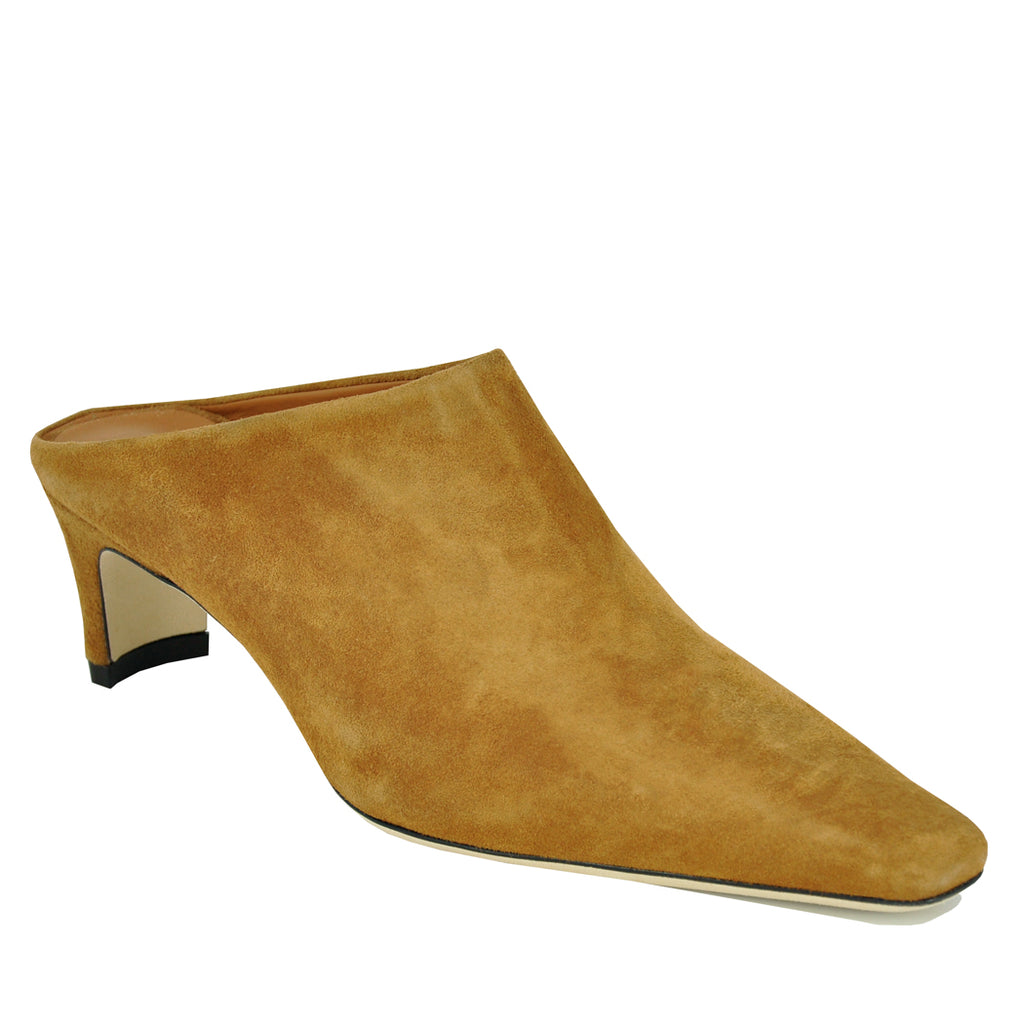 Wally Suede Heel Mule – Footnotes