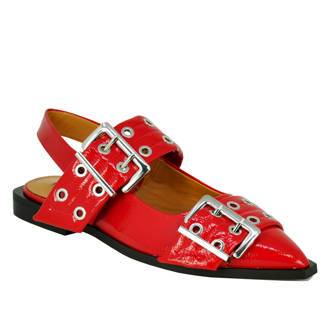Graya Patent Buckle Pointy Flat – Footnotes