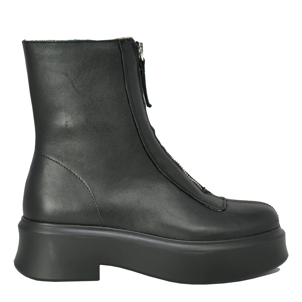 Jones Leather Zipper Platform Boot – Footnotes