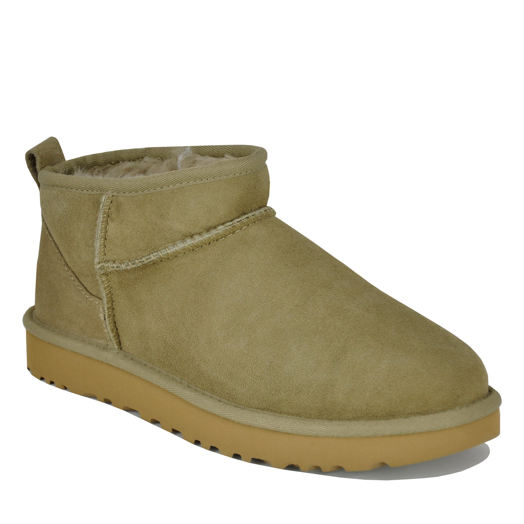 Classic Ultra Mini Suede Shearling Ankle Bootie – Footnotes